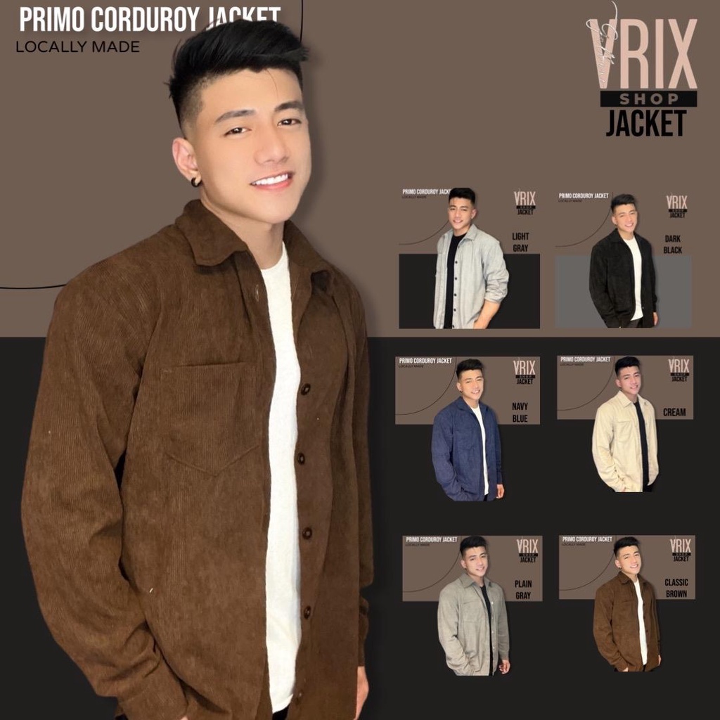 PRIMO CORDUROY JACKET BY VRIX SHOP Casual | Shopee Philippines