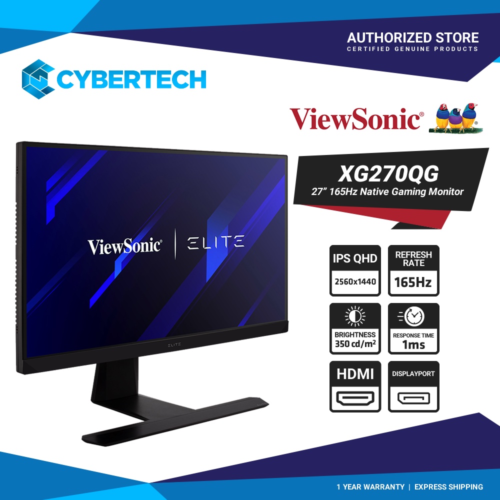 ViewSonic Elite XG270QG 27" 165hz Native Gaming Monitor | Shopee ...
