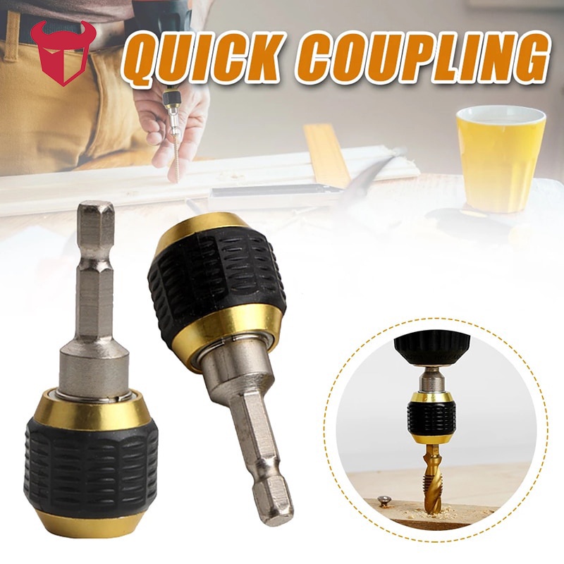 1/4 Hex Shank Drill Bits Adapter 60mm Keyless Drill Chuck Screwdriver ...