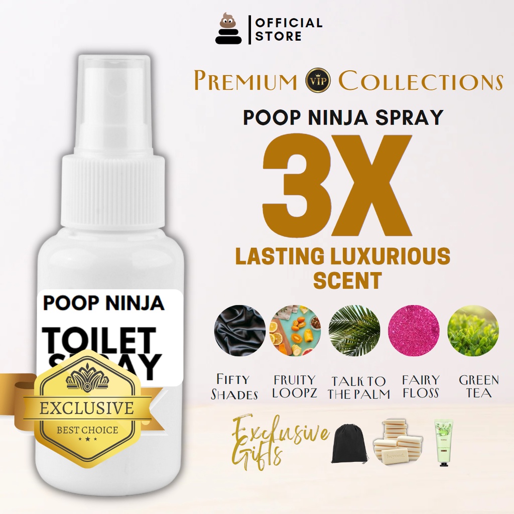 PREMIUM Poop Spray Poop Ninja Poo Spray Toilet Deodorizer | Shopee ...