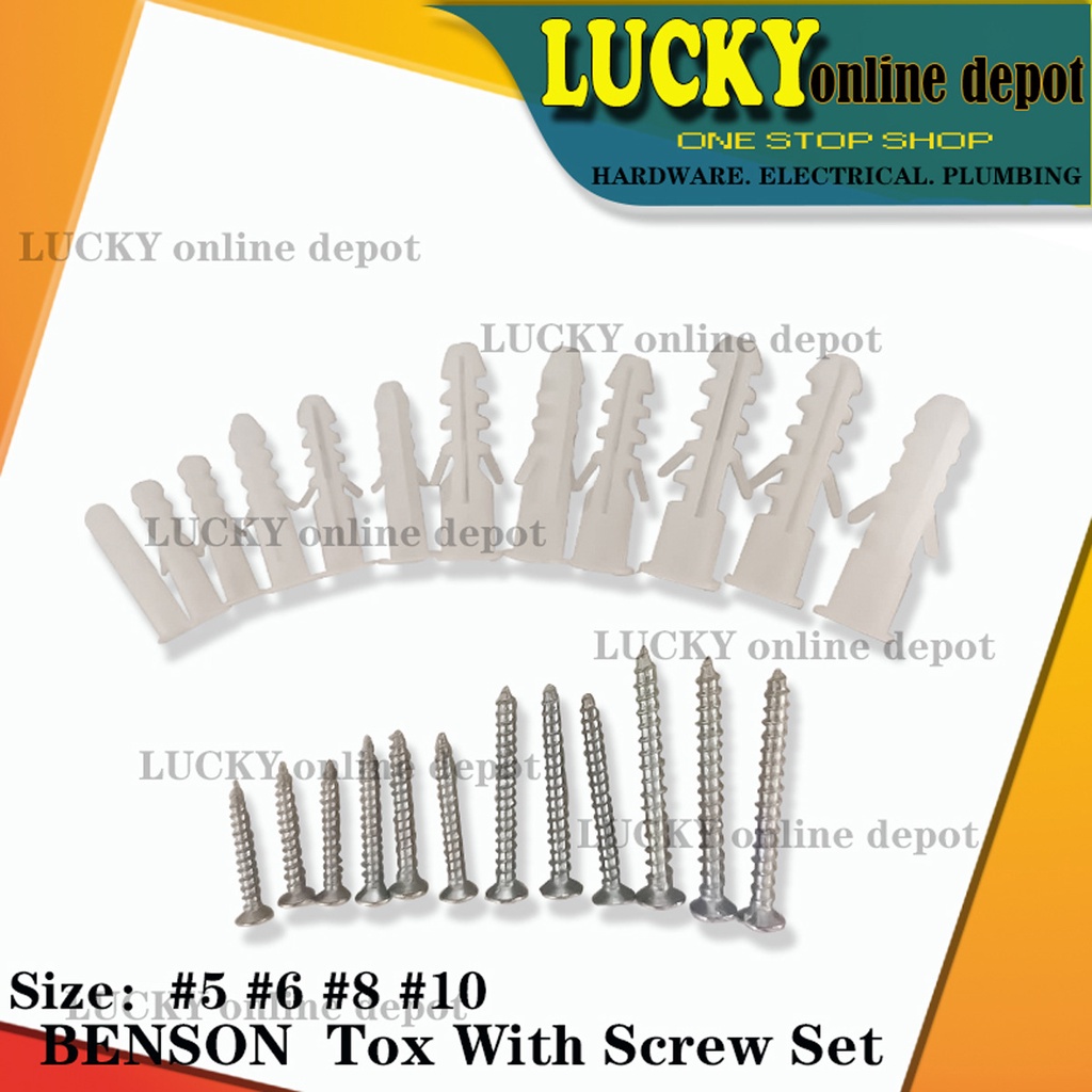 BENSON TOX WITH SCREW SET ( 5MM, 6MM, 8MM, 10MM ) | Shopee Philippines