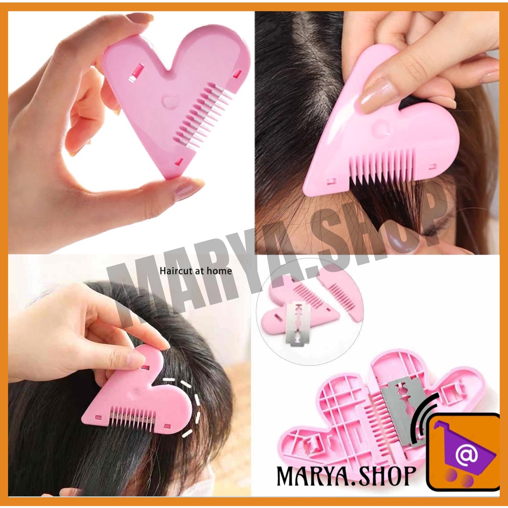 MARYA.SHOP Heart Shape Thinning Hair Cutting Comb Pubic Hair Brushes ...