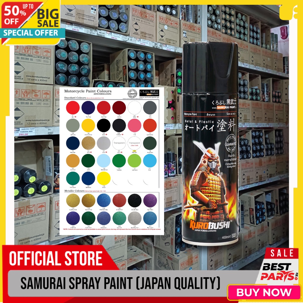 SAMURAI SPRAY PAINT 400ML | High Quality (Japan Standard) | Shopee Philippines