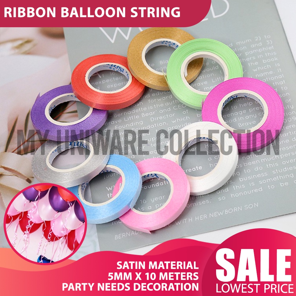 5mm Ribbon Balloon String Curling Ribbons Party Needs Decoration 10 ...