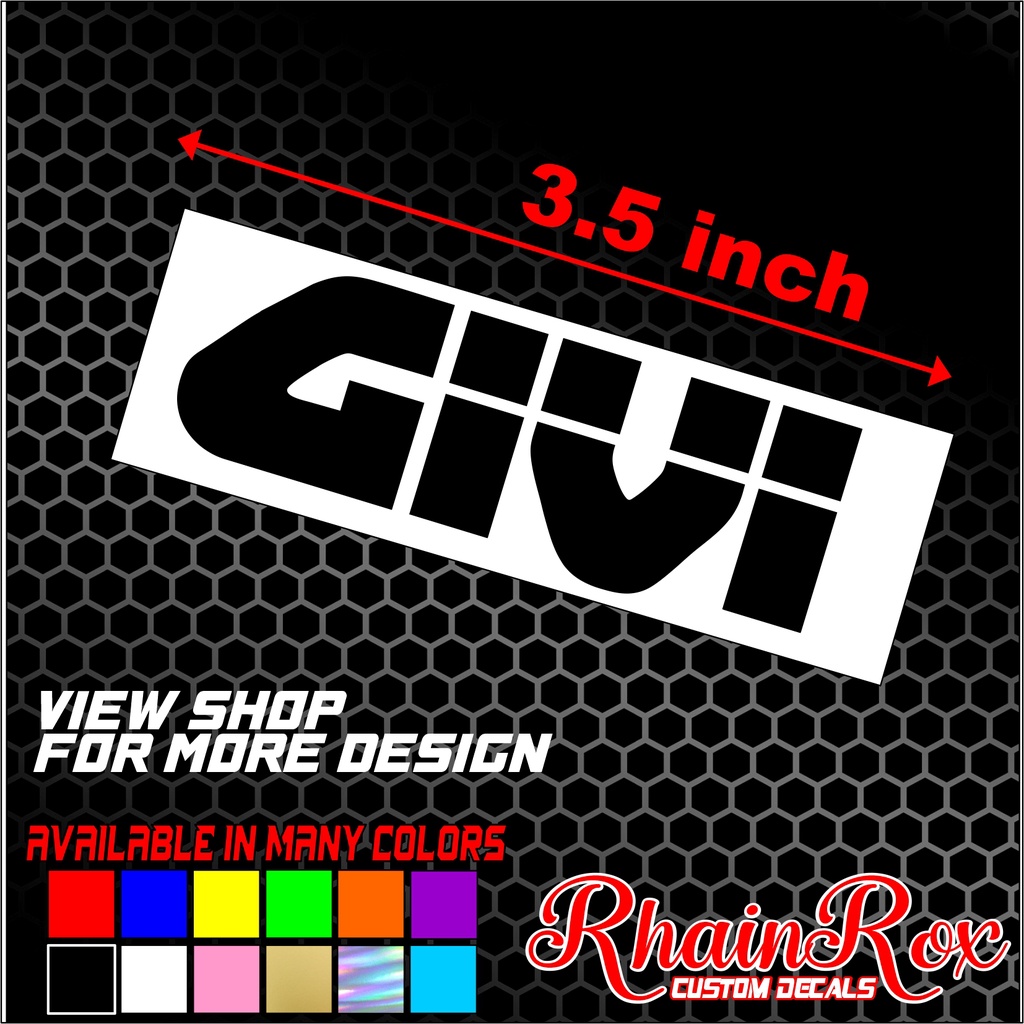 givi logo sticker diecut machine cut waterproof | Shopee Philippines