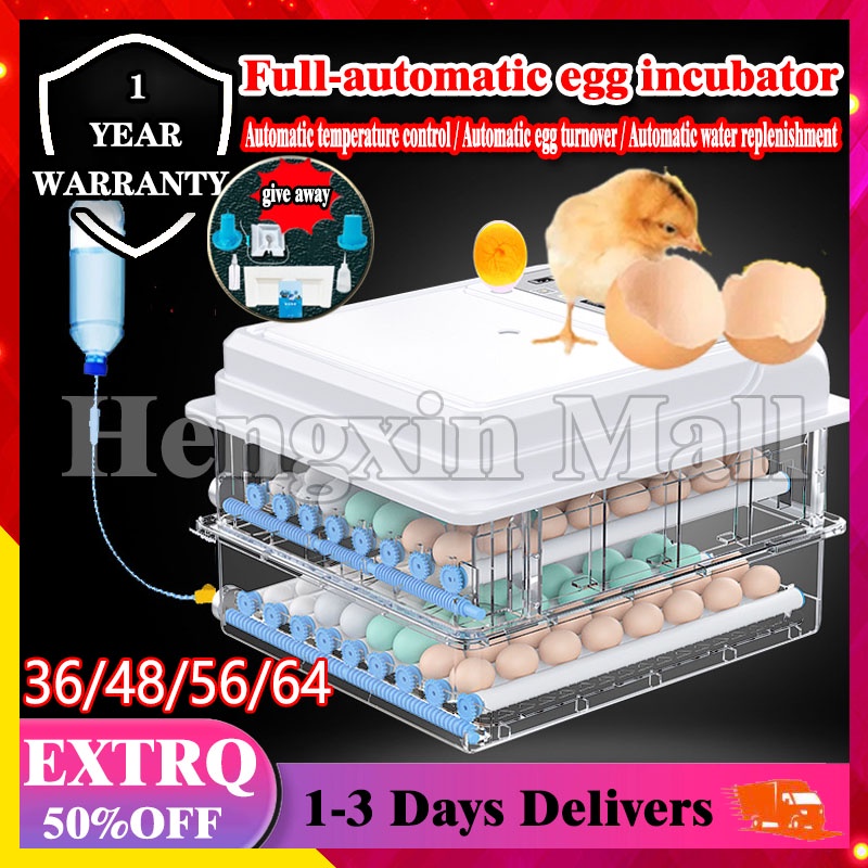 48/56/64 Eggs Incubator Digital Automatic Egg Incubator Fully Automatic ...