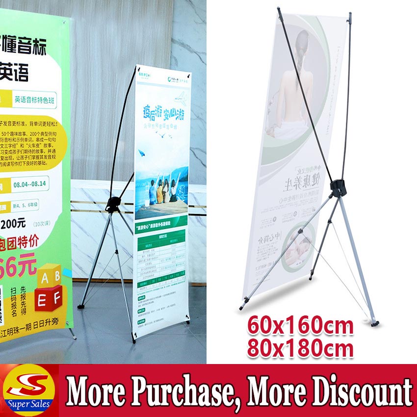 【SuperSales】60x160cm X Banner Stand for Tarpaulin Display Indoor ...