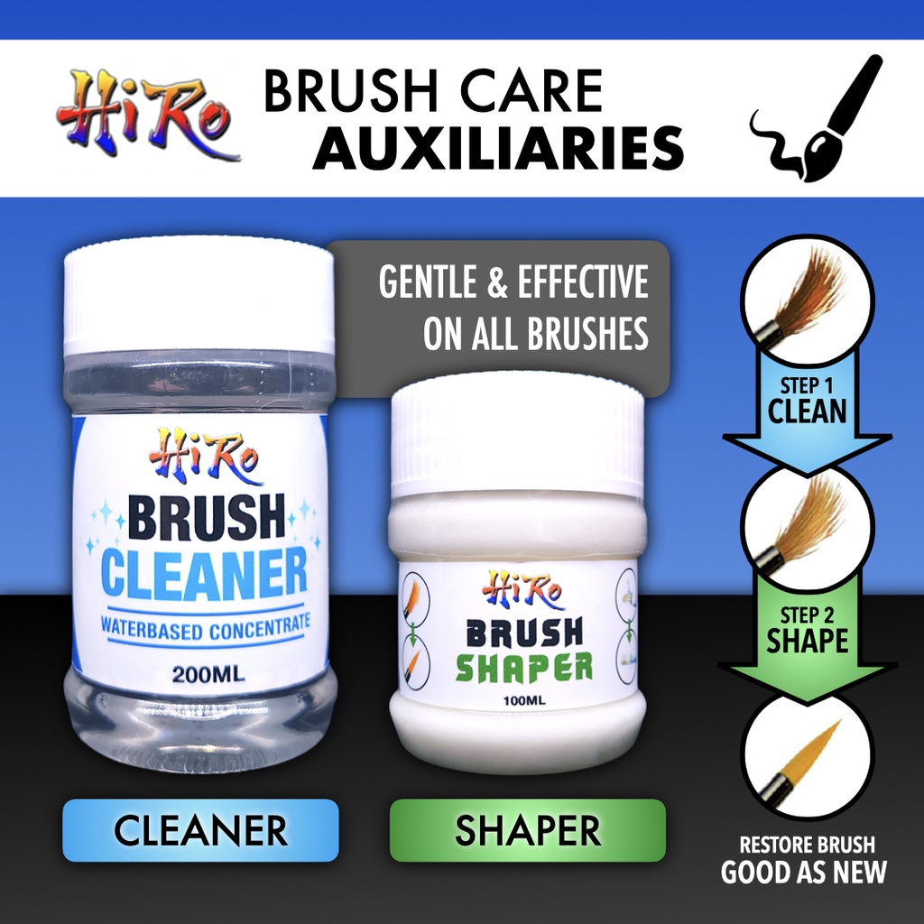 Hiro Brush Care Auxiliaries - Brush Cleaner and Shaper - Acrylic / Oil ...