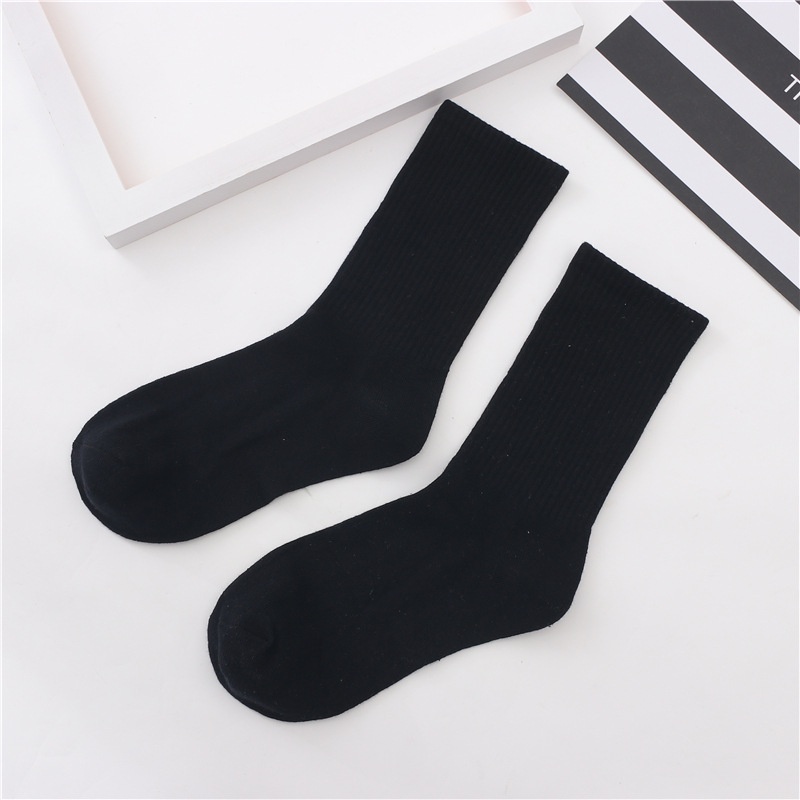 Mumu S12 Men's Solid Color Crew Cotton Couple Sports Breathable Basic ...