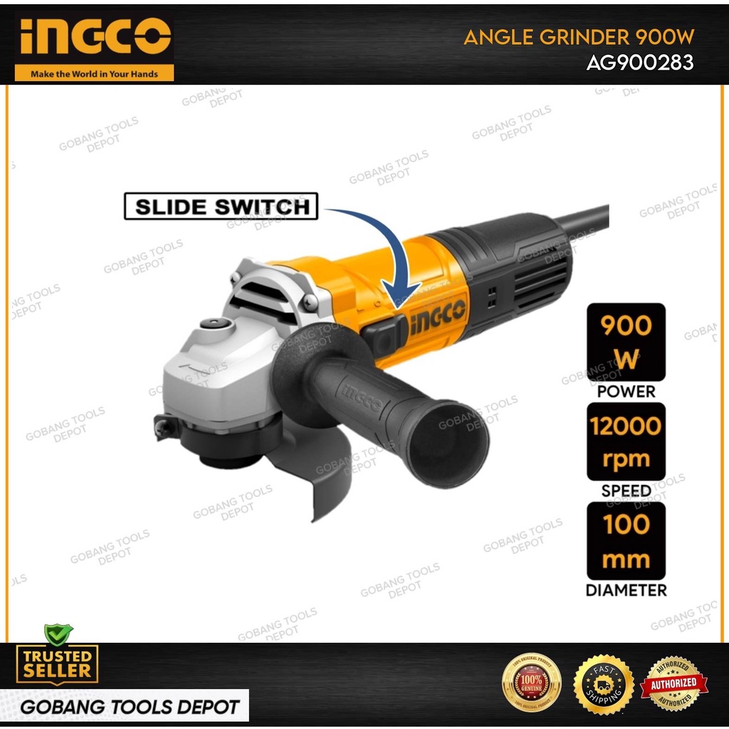 INGCO Angle Grinder 900W AG900283 | Shopee Philippines