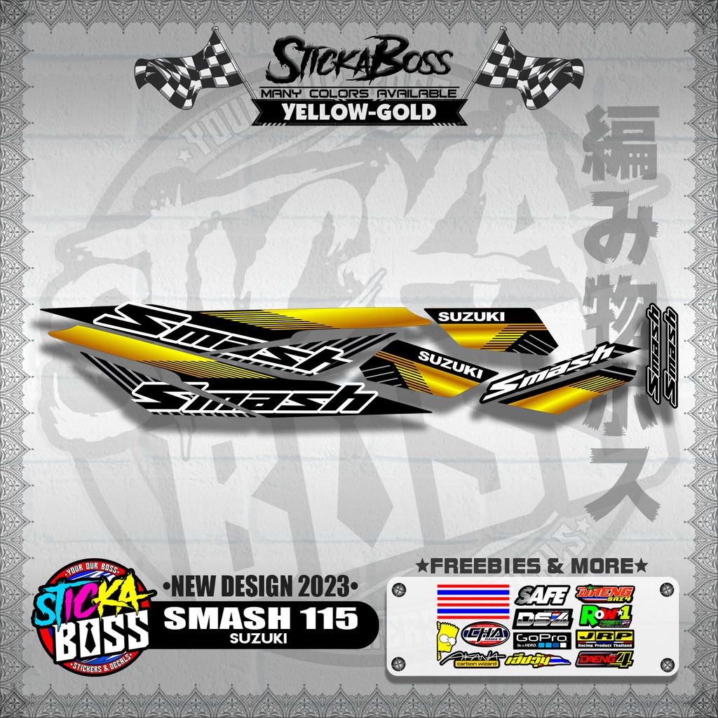 SMASH 115 STOCK DECALS ( NEW DESIGN 2023 )【WITH FREEBIES】 | Shopee ...