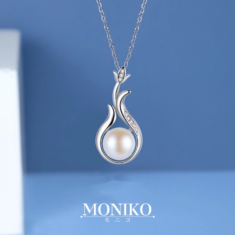MONIKO Original design Pearl flower necklace femininity pendant simple ...