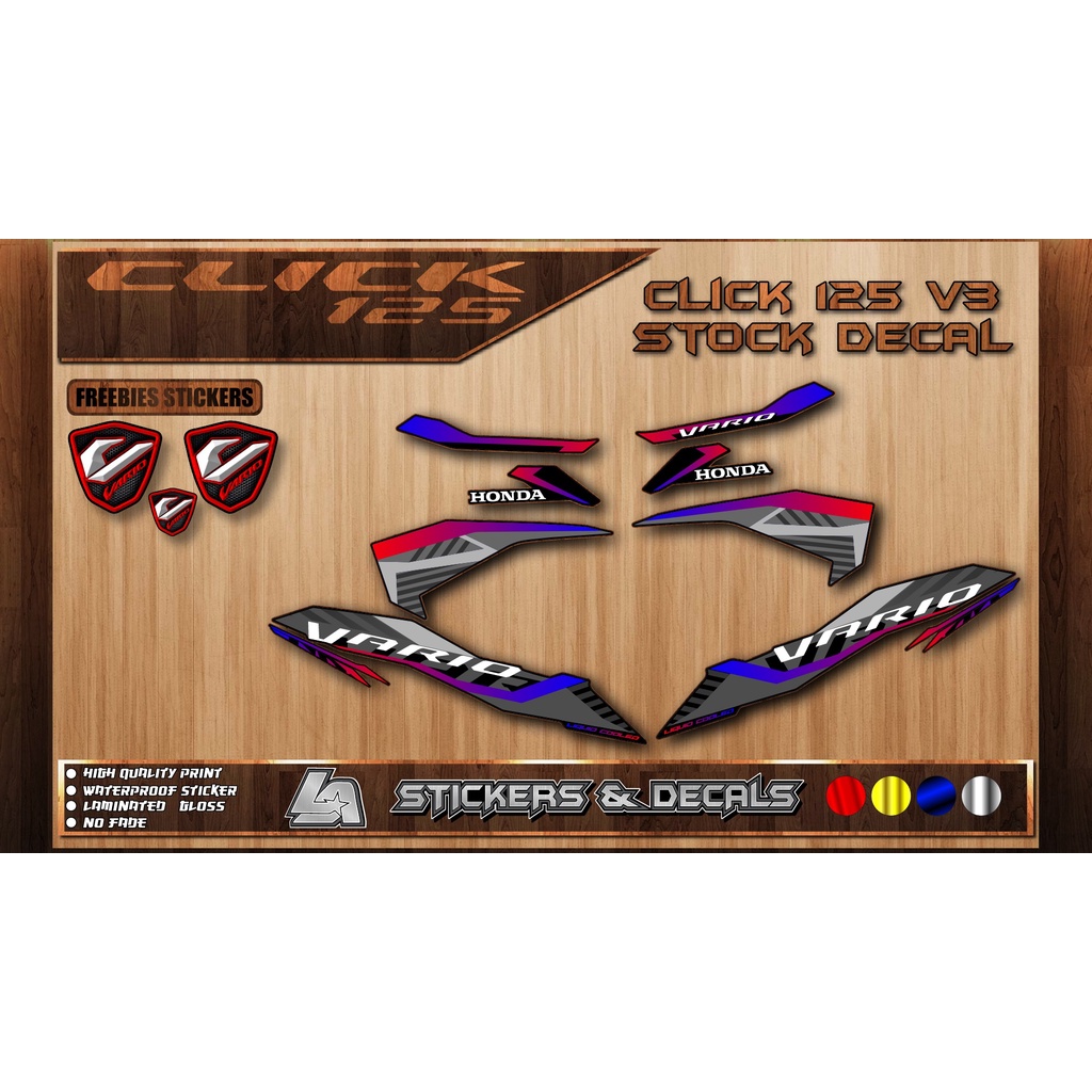 HONDA CLICK 125I v3 (VARIO CONCEPT) STOCK DECAL | Shopee Philippines