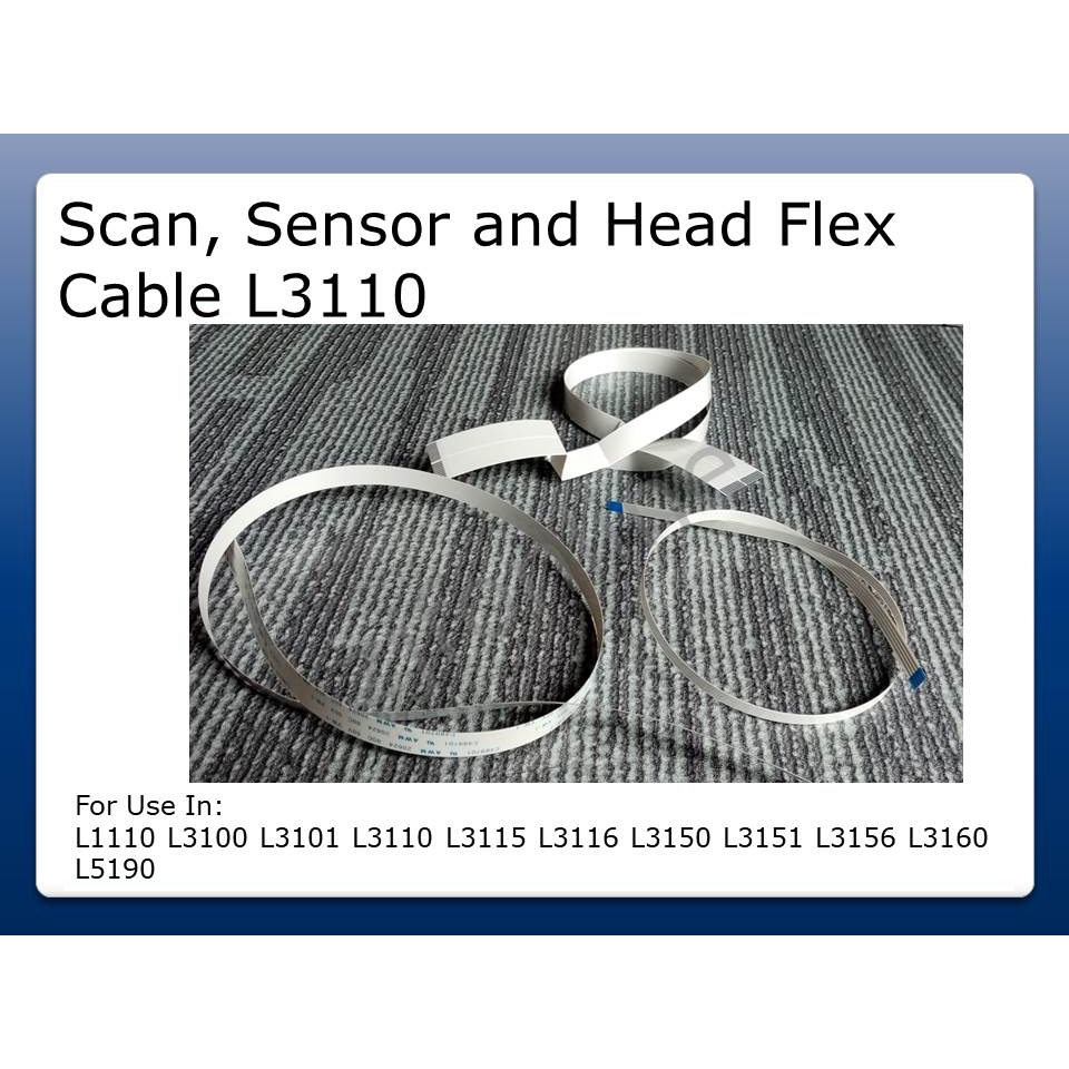 Flex Cable Complete Set (Printhead, Sensor, Scan) Compatible for L3110 ...