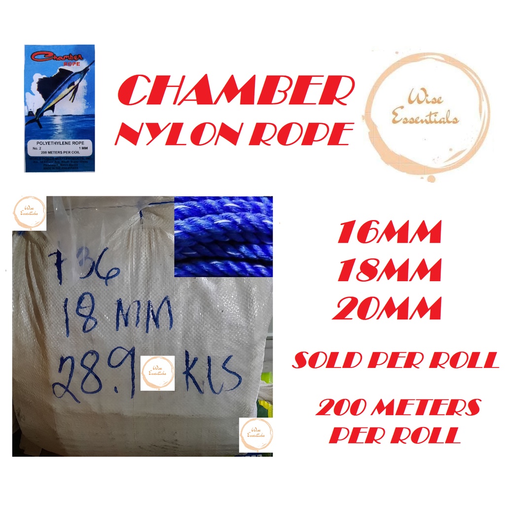 CHAMBER Nylon Rope 16mm, 18mm, 20mm | Shopee Philippines