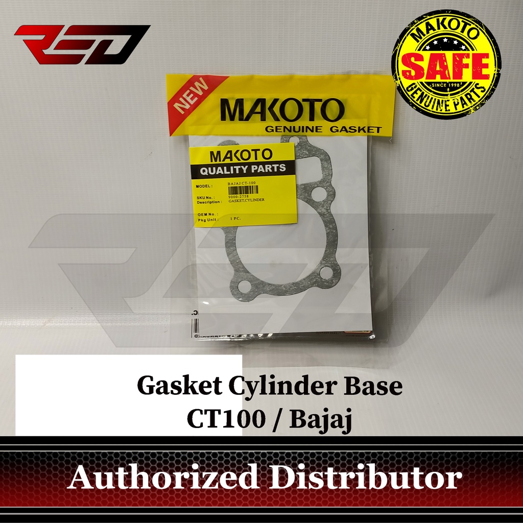 Cylinder Base Gasket Block MAKOTO CT100 - Bajaj / XRM - Wave / HD3 ...