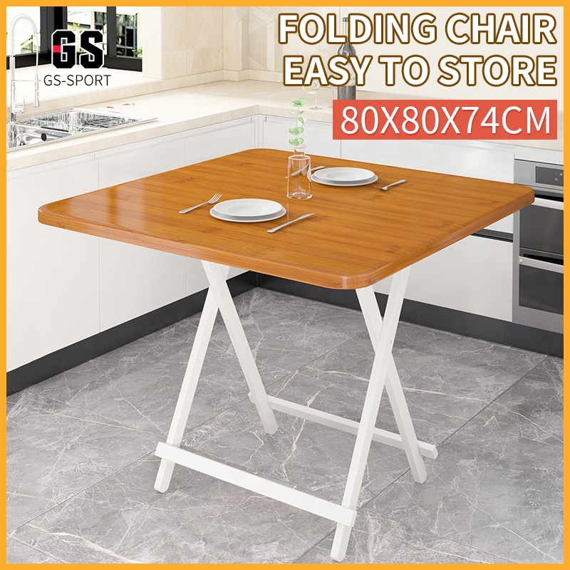 Foldable table dining tables 80*80cm study desk wooden table Portable ...
