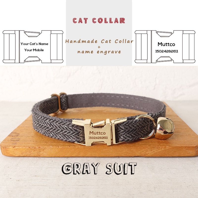 Customized collar Personalized cat collar kitten collar puppy collar ...