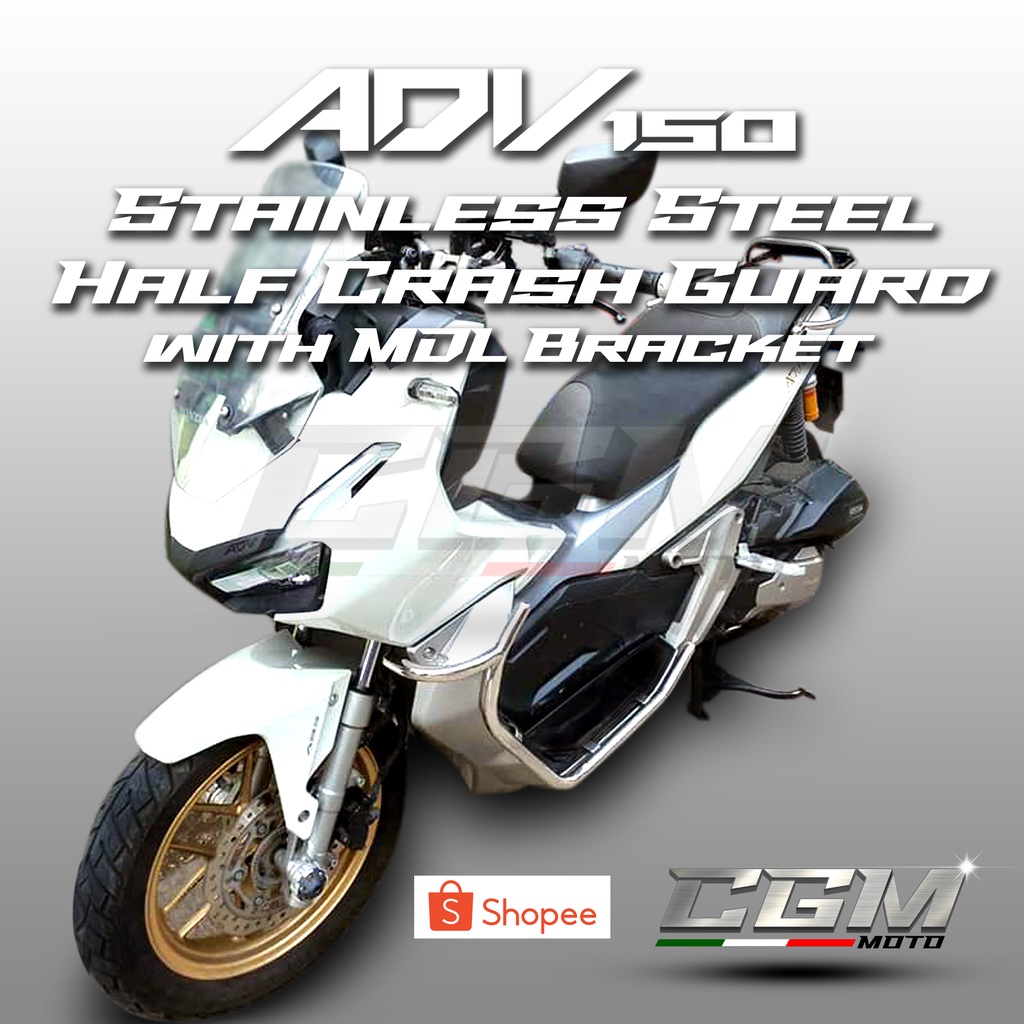 Honda ADV 150 Half Crash Guard w/MDL Bracket & Top Box Bracket 100% ...