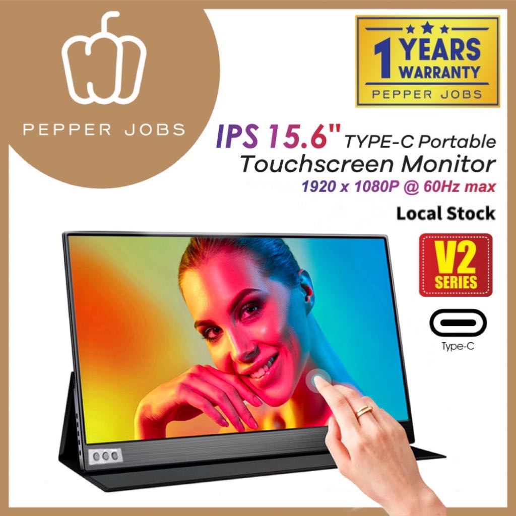 HONGO 15.6 inch IPS portable monitor 1920 x 1080 ultra-thin Touchscreen ...