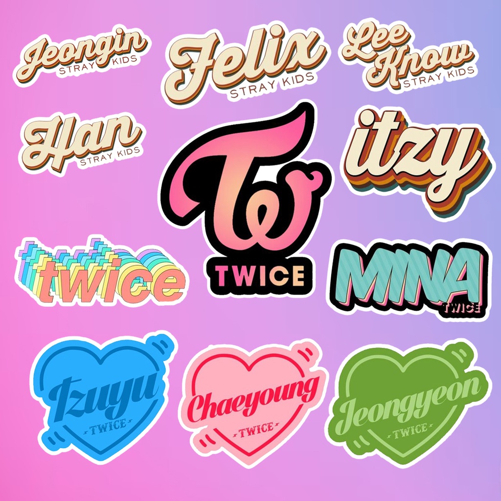 Customize Twice Kpop Sticker, Twice logo sticer, Waterproof Tearproof ...