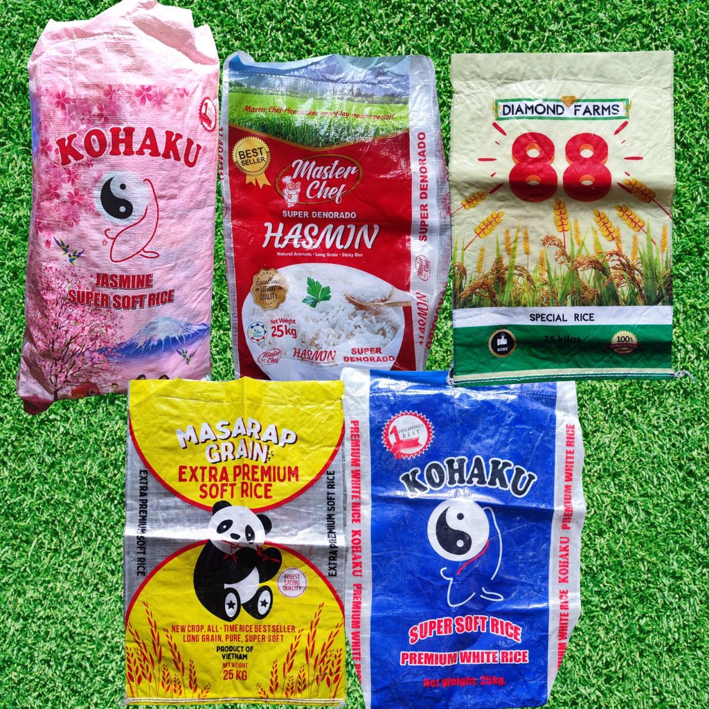 Slightly Used 25kg Laminated and PP Material Imported Rice Empty Sacks ...