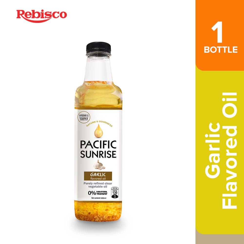 Pacific Sunrise Garlic Flavored Vegetable Oil Pet 500ml | Shopee ...