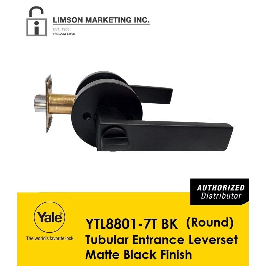 Yale Tubular Entrance Leverset Matte Black Finish | Shopee Philippines
