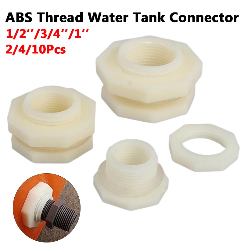 1/2‘’ 3/4‘’ 1‘’ Thread Water Tank Connector Fittings Fish Bulkhead ...