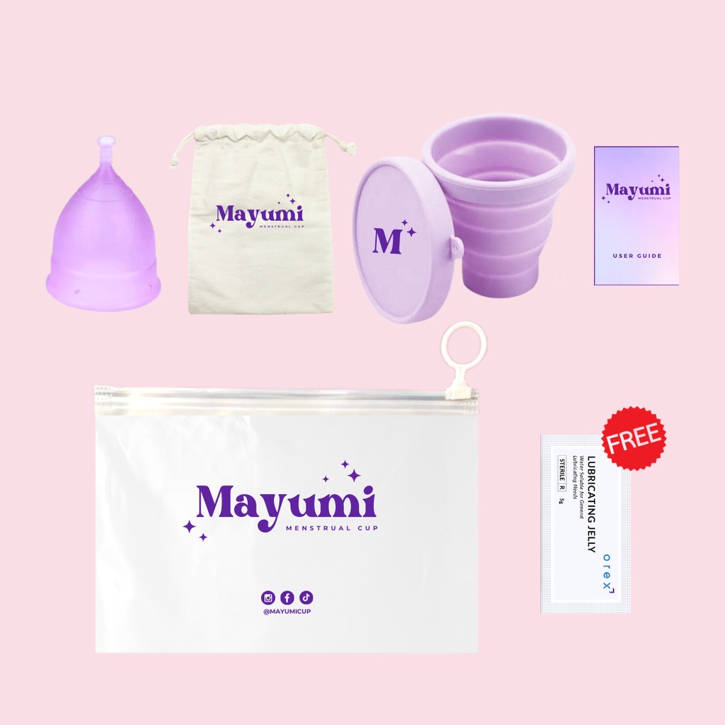 Mayumi Menstrual Cup Set (FDA Approved) with Sterilizer Medical Grade ...
