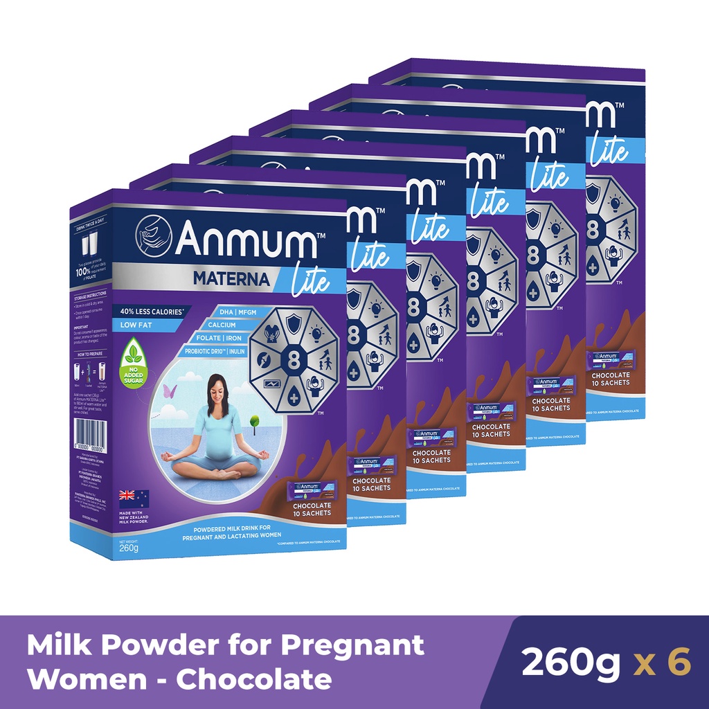 Anmum Materna Pregnancy Milk Powder Lite Choco 260g x6 | Shopee Philippines