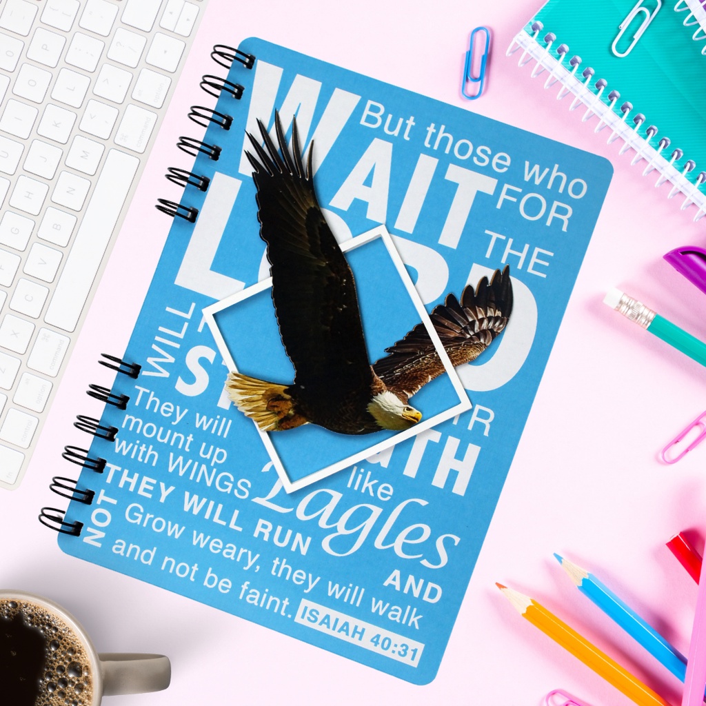 3D Paper Artwork Notebook - EAGLE (White Lined 70 Leaves) A5 Size ...