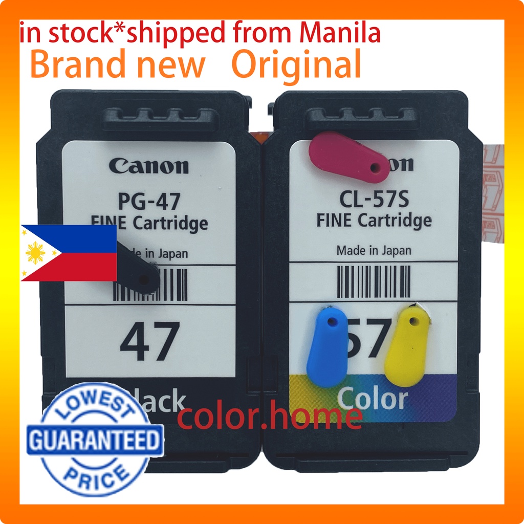 Canon PG-47 CL-57 Genuine Ink Cartridge 47 57 Brand New for Pixma E410 ...