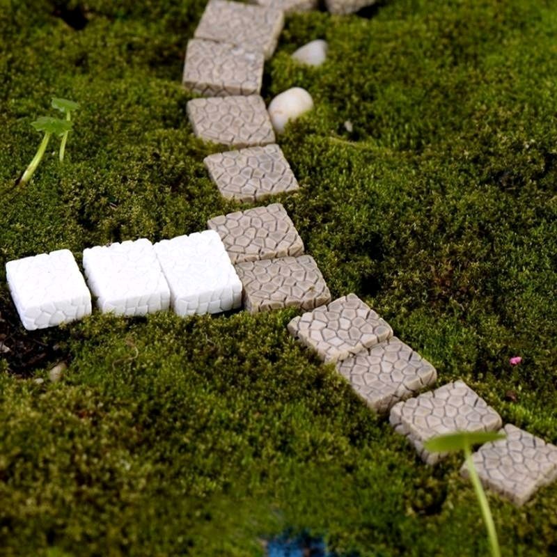 10pcs Mini Step Pavement Tile Miniature Resin Fairy Garden Landscape ...