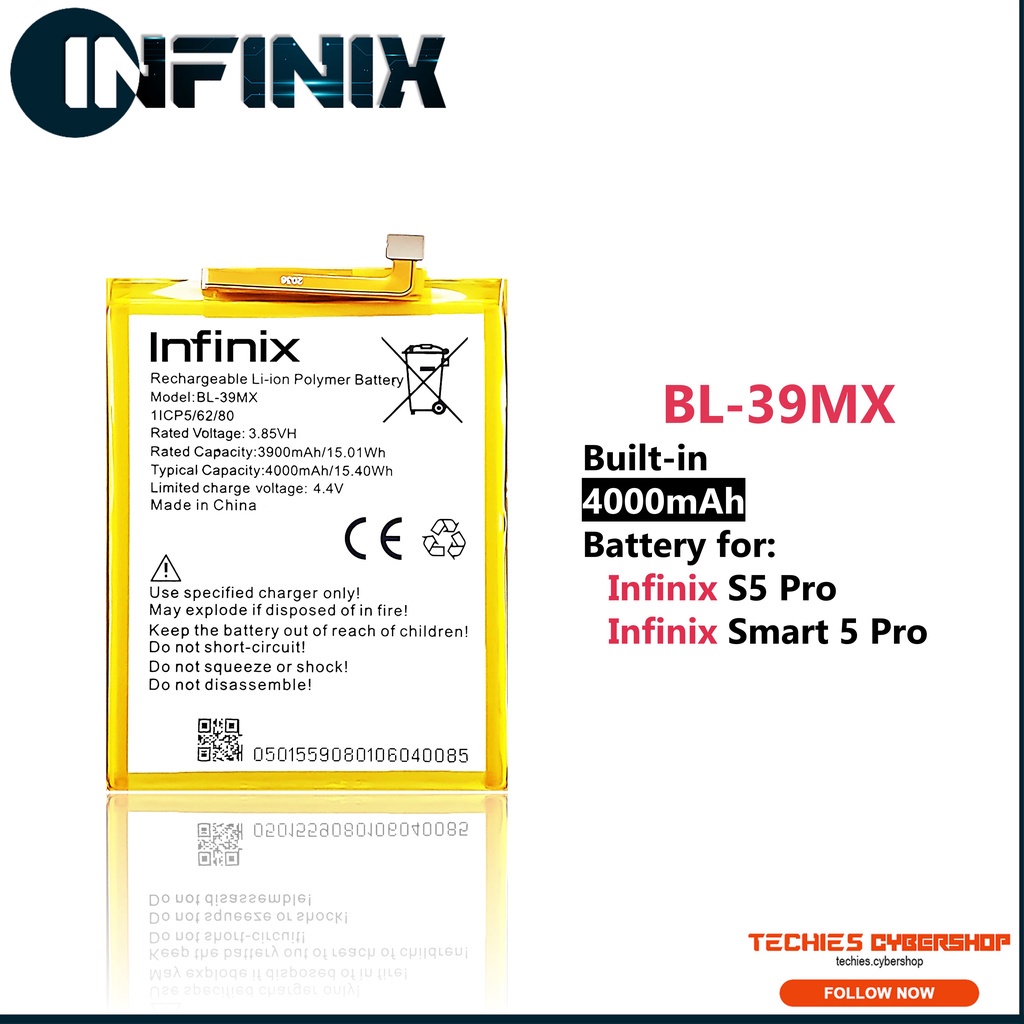 BL-39MX Infinix S5 Pro / Smart 5 Pro Battery | Shopee Philippines