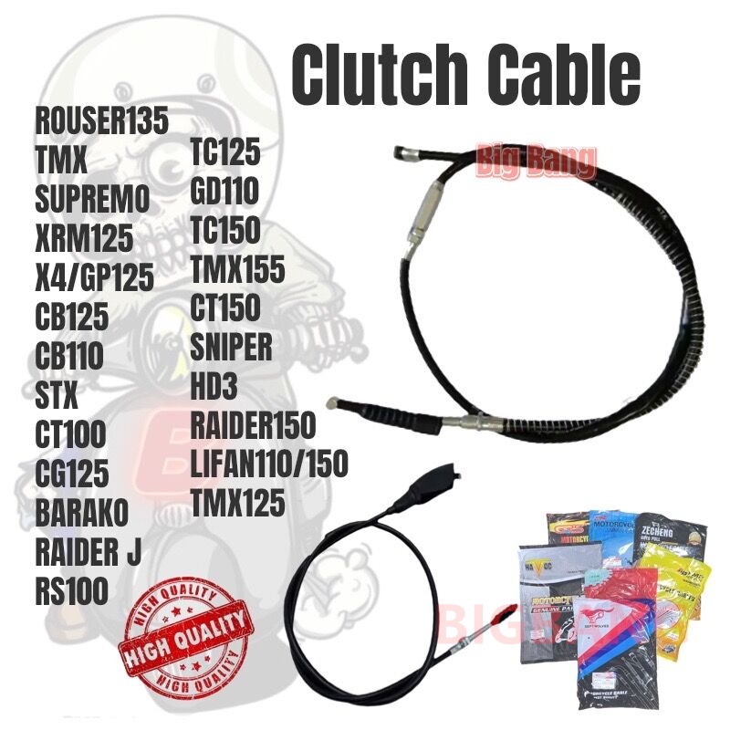 BIGBANG Motorcycle Clutch Cable BARAKO, TMX 155, RUSI 125, RUSI 150 ...