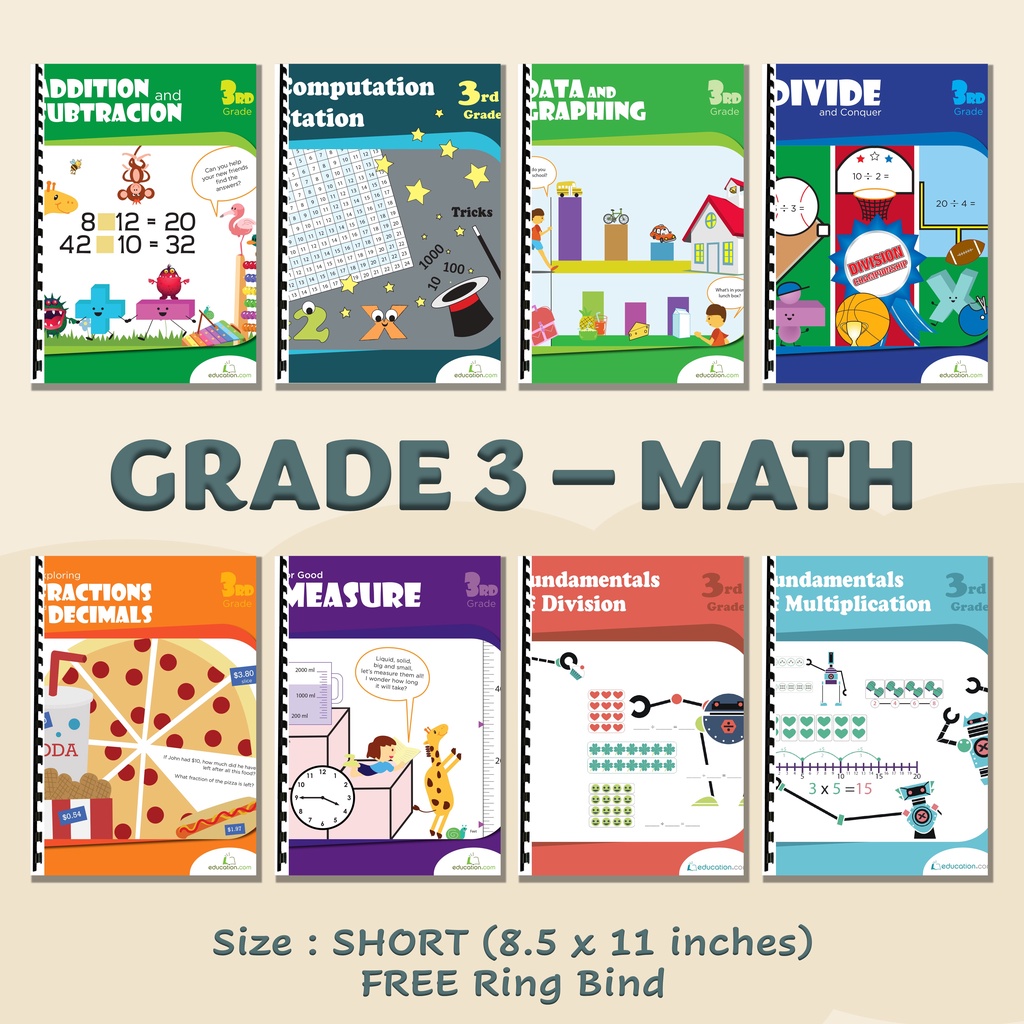 GRADE 3 MATH (Worksheets / Workbooks) | Shopee Philippines