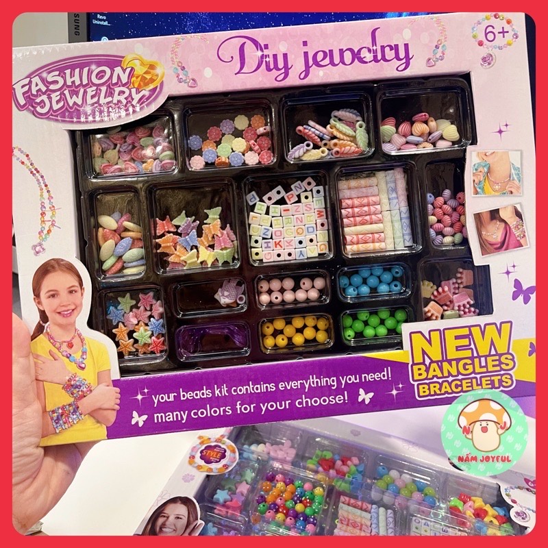 Creative DIY Handmade Beaded Toy Set Creative 17 Grid Girls Jewelry ...