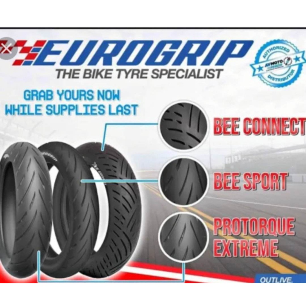 NMAX V1 V2 V3 EUROGRIP TUBELESS TIRE 110/70-13, 130/70-13 - BEE CONNECT ...