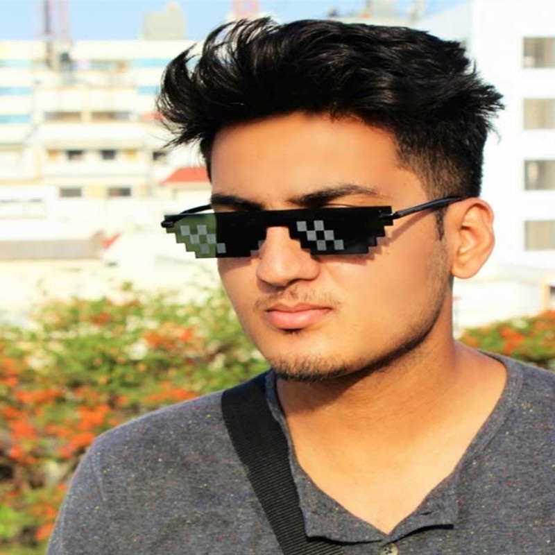 Fashion Glasses Meme Shades 8 Bit Pixelated Unisex Sunglasses | Shopee ...