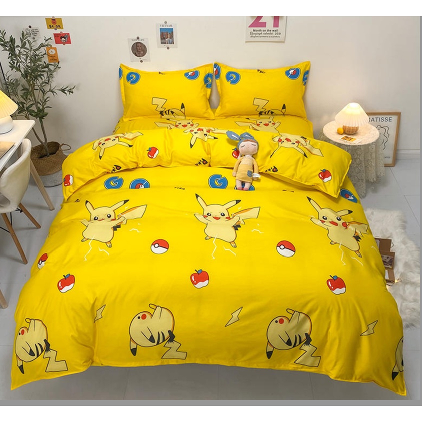 FALCON 3in1 Korean Cotton Garterized Bedsheet Set Single Double Queen ...