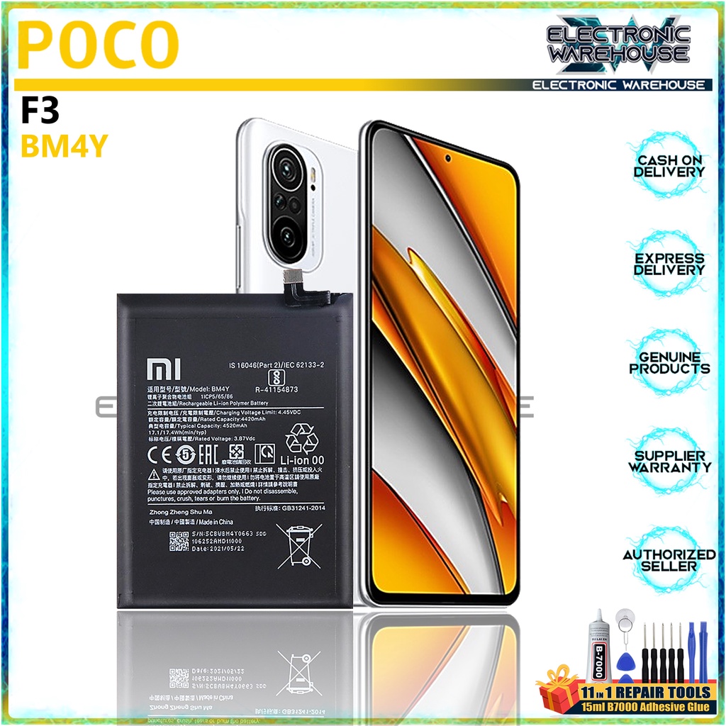 Battery for Poco F3 Model BM4Y | Shopee Philippines