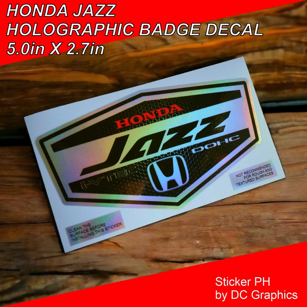 HONDA JAZZ HOLOGRAPHIC BADGE DECAL | Shopee Philippines