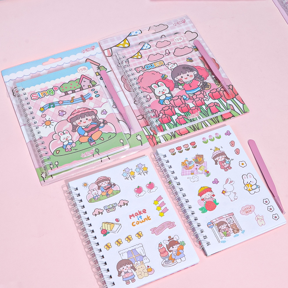 Coil sticker book cartoon character handbook material collection ...