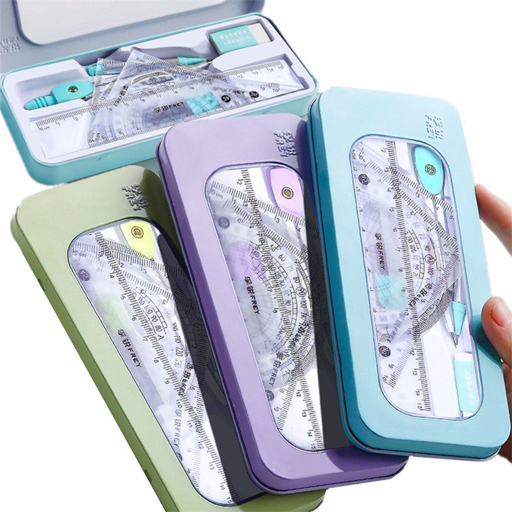 7 pcs set compass ruler learning stationery | Shopee Philippines