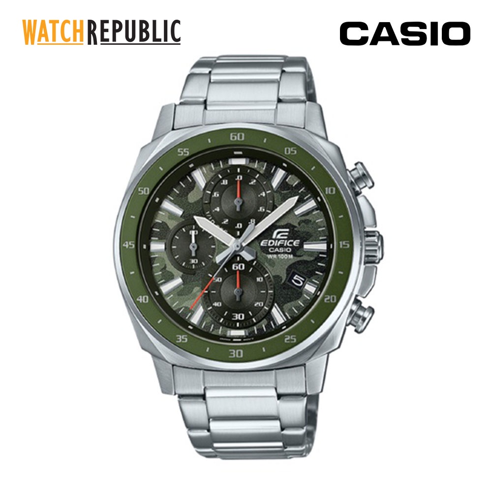 Casio Edifice Silver Chrono Stainless Steel Analog Quartz Watch For Men ...