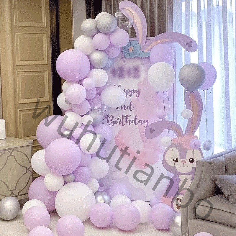 67pcs/set Disney Themed Balloon Suit Purple Rabbit Stellalou Balloon ...