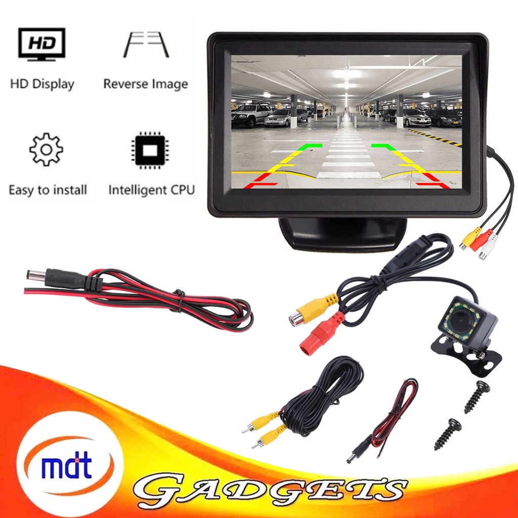 4.3/5 inch TFT LCD Car Monitor Car Reverse Parking Monitor with HD IR ...