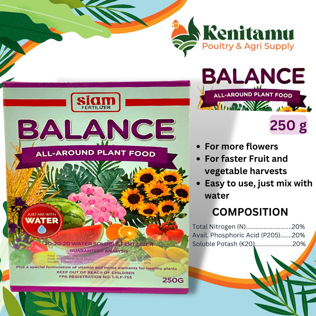 BALANCE 20-20-20 WATER SOLUBLE FERTILIZER 250G | Shopee Philippines