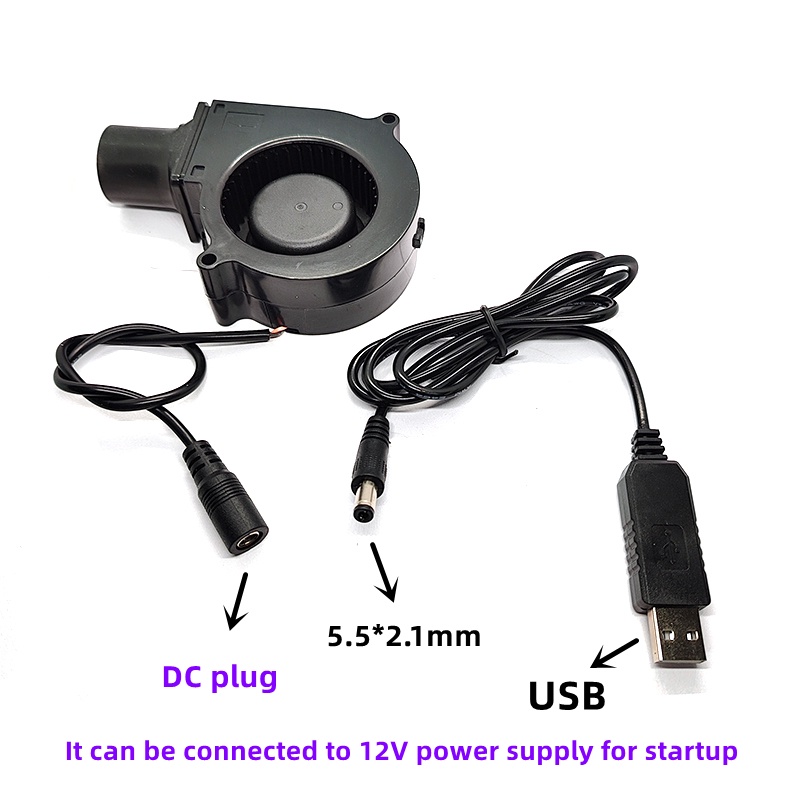 New 12V USB 7530 7.5cm small blower kalan Portable outdoor barbecue ...